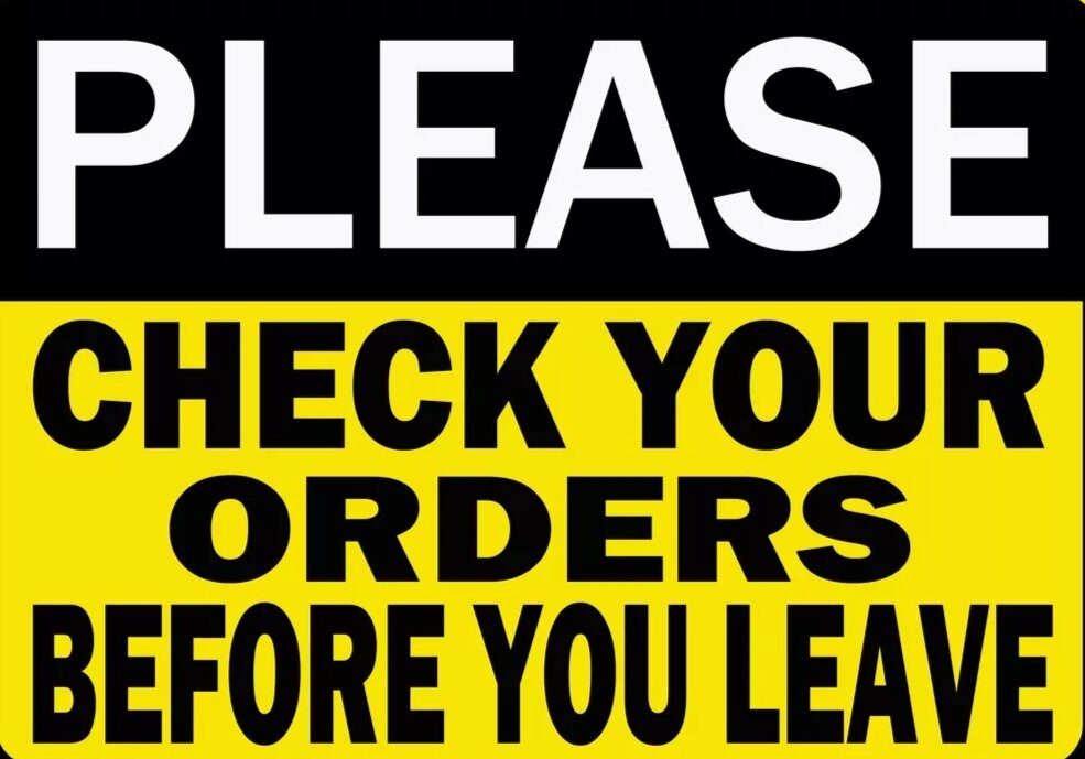 Signages Please check your order before you leave laminated A4 Size ...