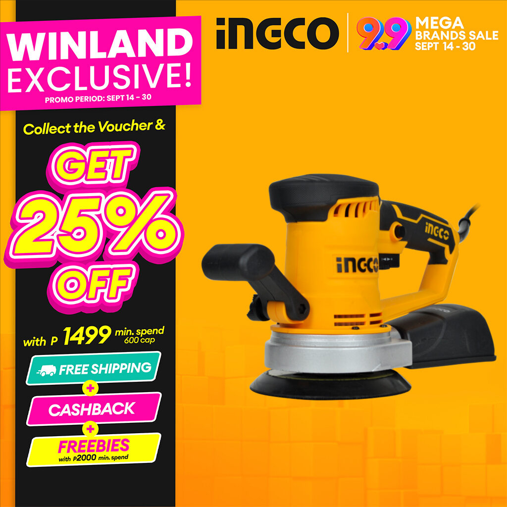 INGCO by Winland Industrial Rotary Sander Sanding Machine 450W RS4508 ...