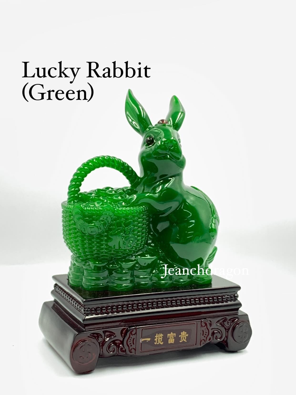 Feng Shui Green Lucky Rabbit Display Charm | Lazada PH