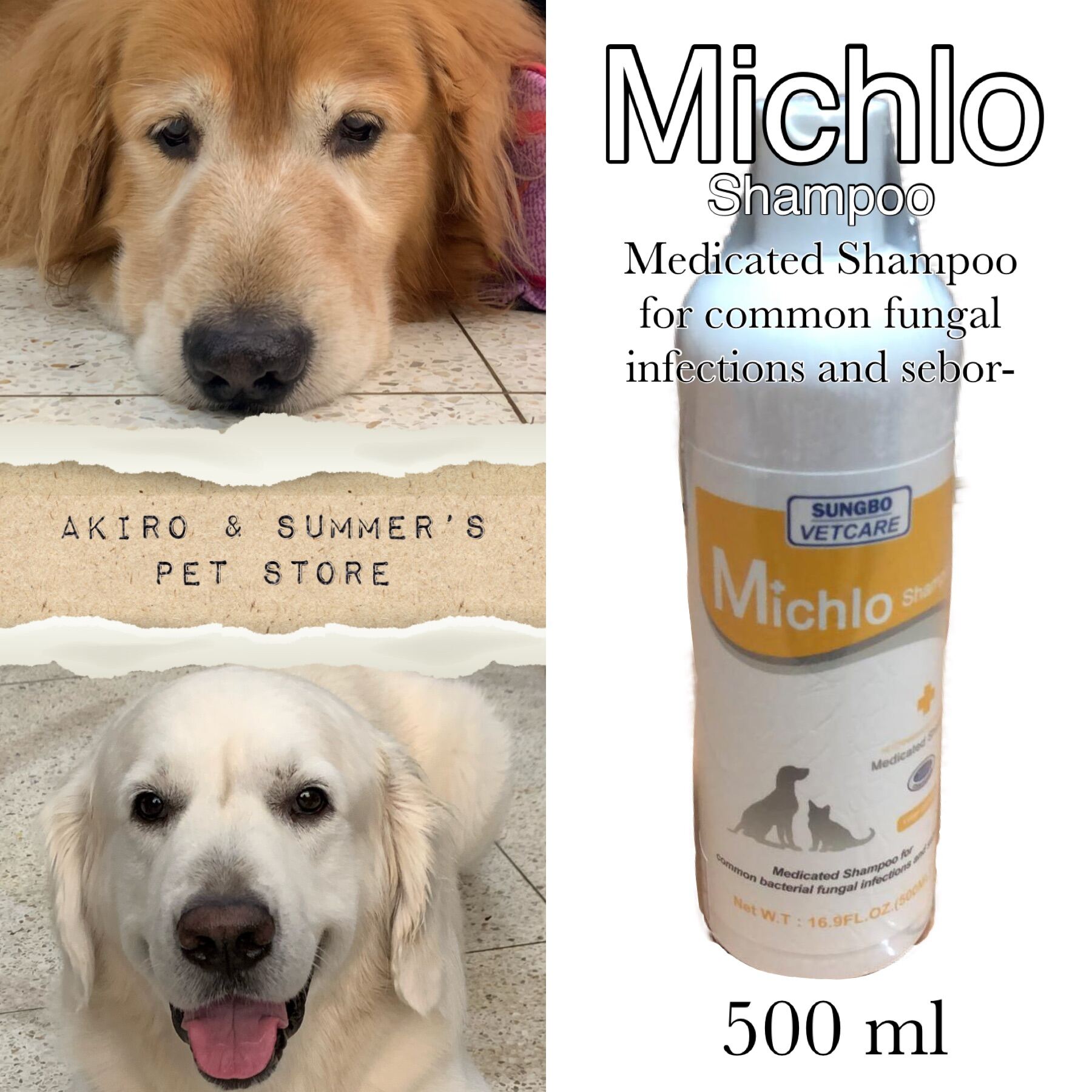 Michlo shampoo, Medicated shampoo, for dogs and cats shampoo | Lazada PH