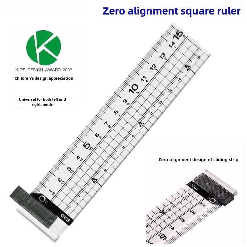 Slider Ruler Japan Import Zero Alignment Ruler Square Transparent Ruler ...