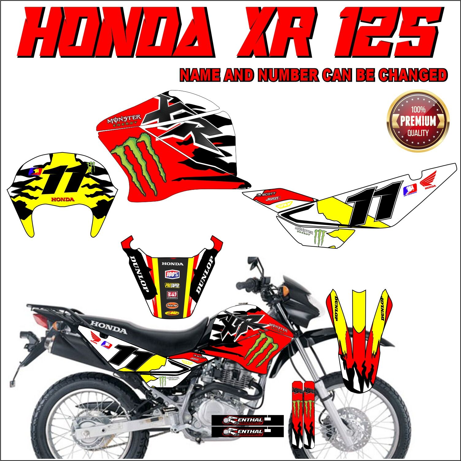 Honda XR 125 decals sticker, Laminated | Lazada PH