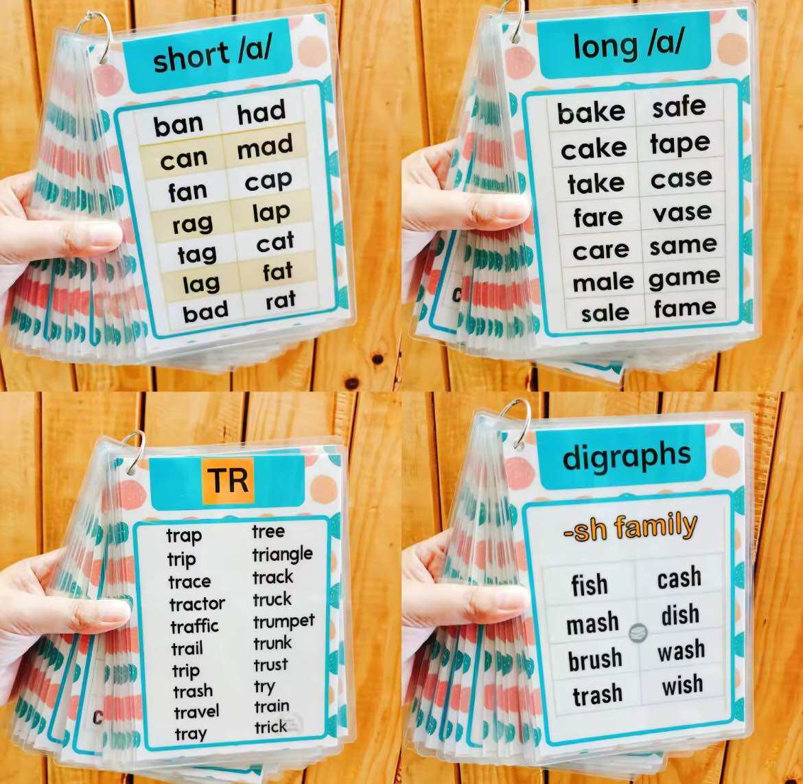 CVC Family short and long vowels blends and digraphs reading material ...