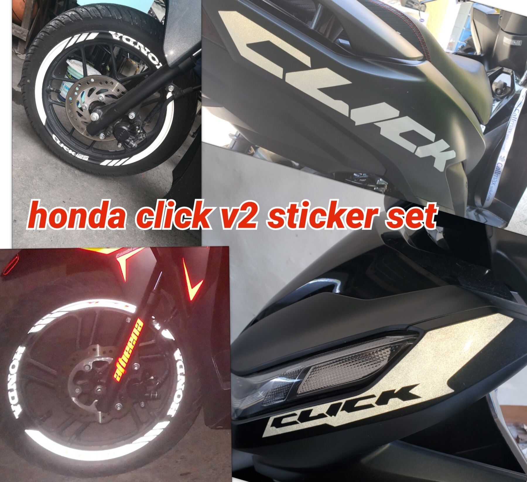 honda click v2 sticker set mags side and front | Lazada PH