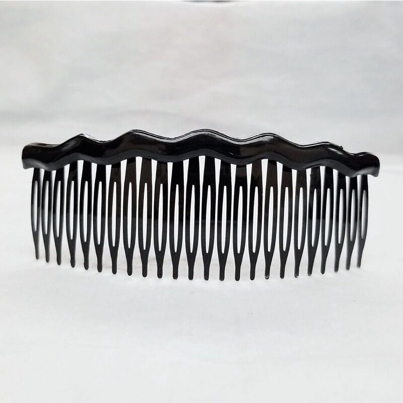 [12pcs]Payneta Plain Black Side comb 24 teeth Plastic Hair Side Comb ...
