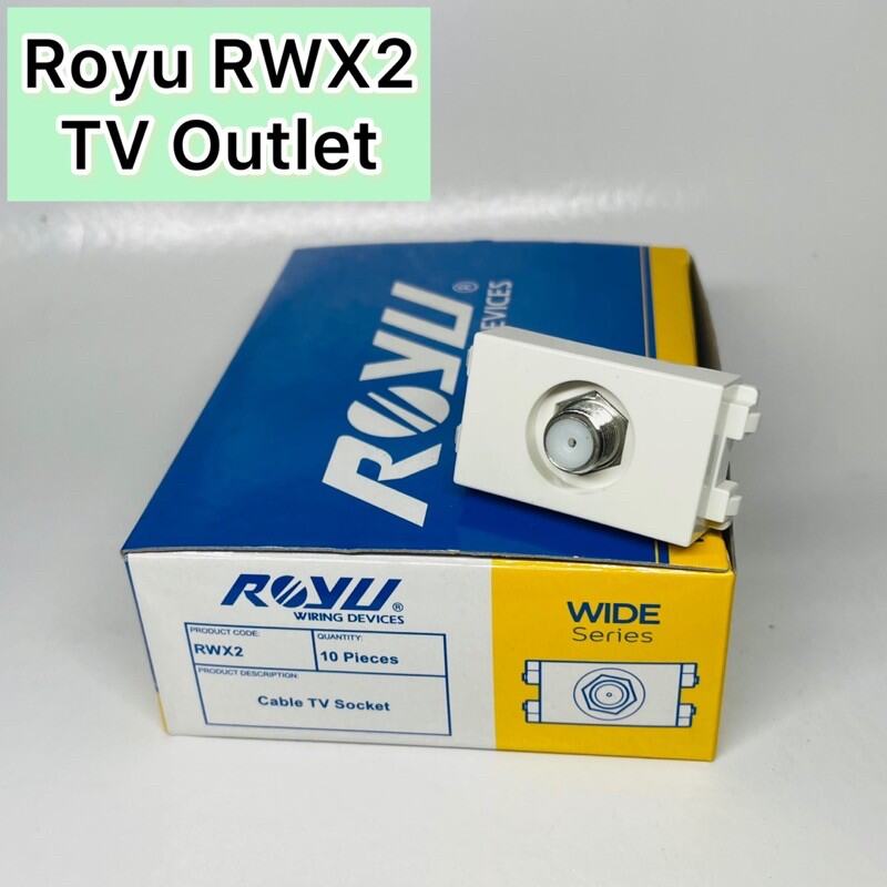 Royu RWX2 Cable TV Socket Wide Series Wiring Devices | Lazada PH