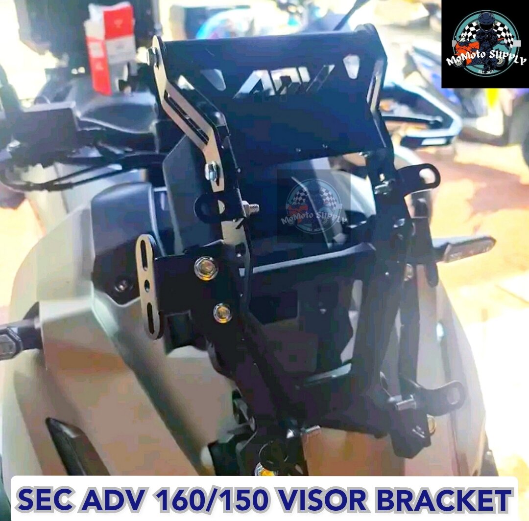 SEC ADV VISOR BRACKET WITH READY CP HOLDER & R25 SIDE MIRROR MOUNT FIT ...