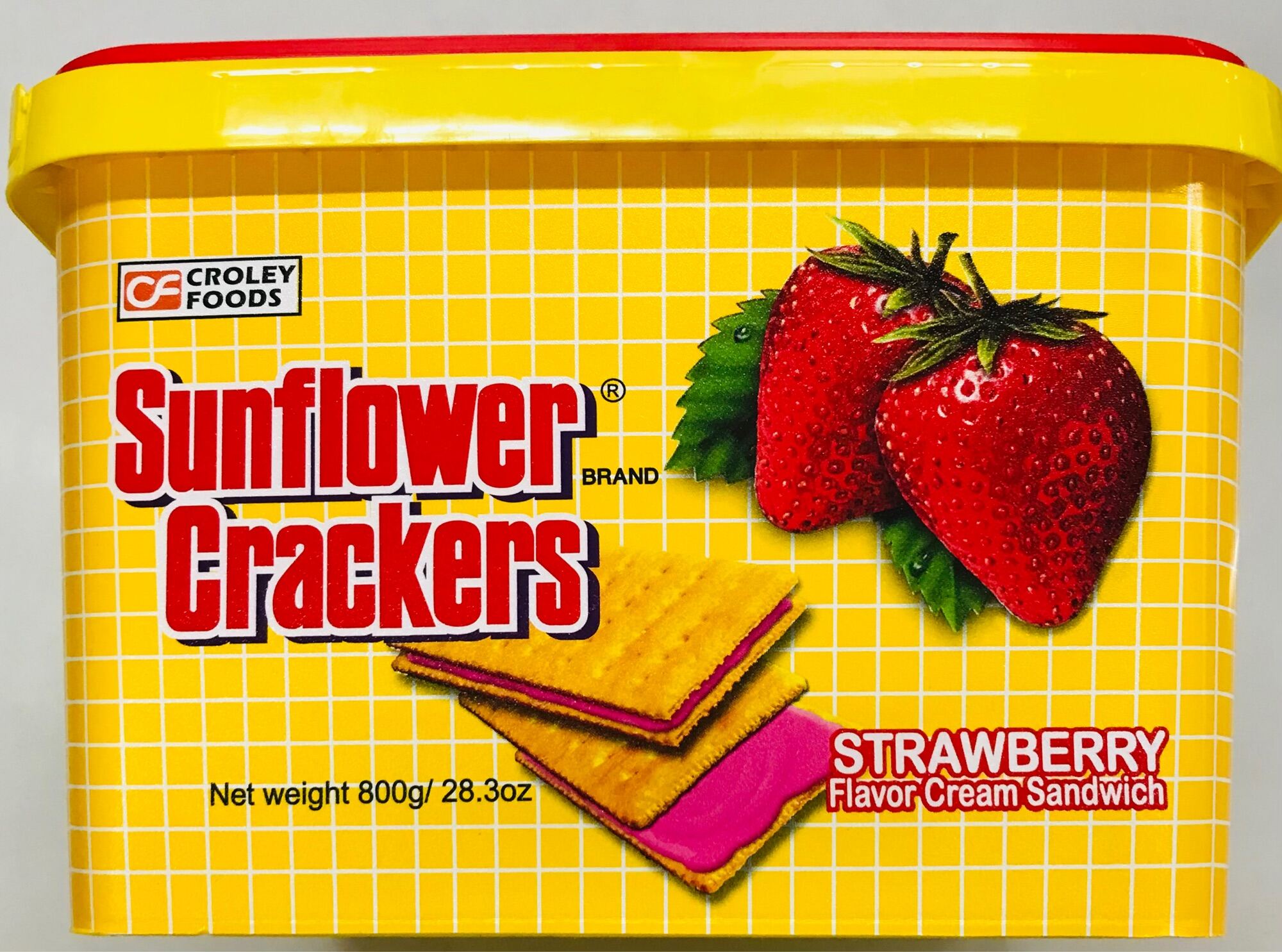 Croley Foods Strawberry Flavor Cream Sandwich Sunflower Crackers 800g ...
