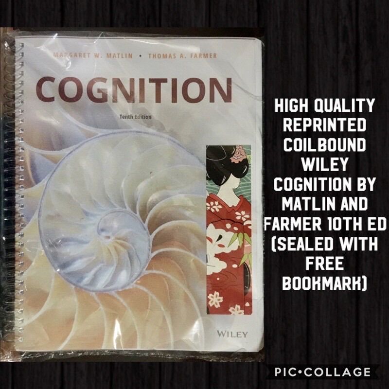 Wiley Cognition Matlin Thomas Farmer 10th Ed Psychology textbook ...