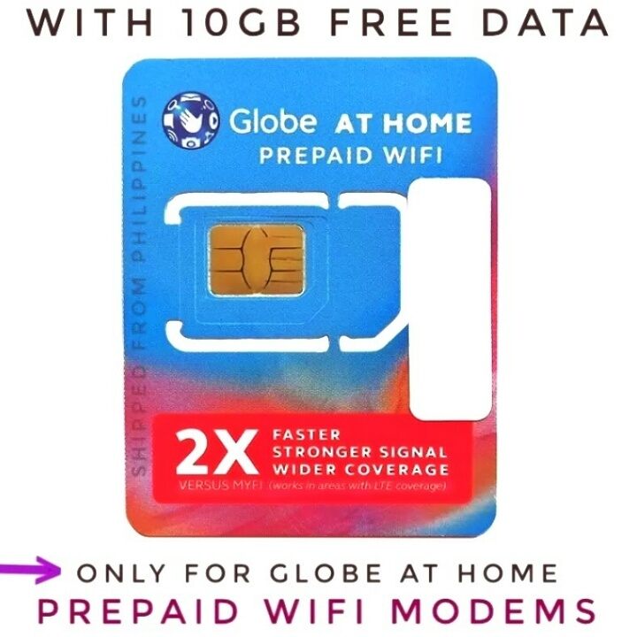 Globe At Home Prepaid Sim Card 10GB Data 3G 4G LTE Sim For Globe Globe At Home Prepaid Sim Card 10GB Data 3G 4G LTE Sim For Globe