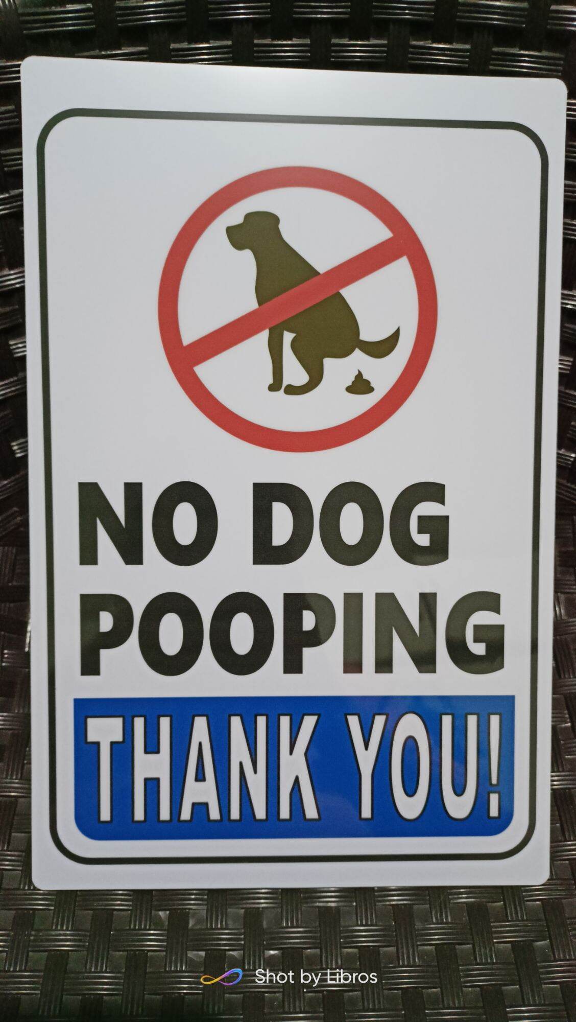 No Dog Pooping BLUE Signage A4 Size PVC Hard Plastic | Lazada PH