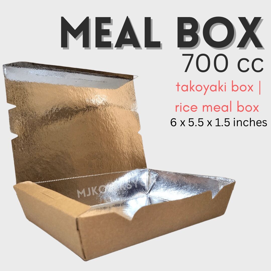50pcs Meal Box 700cc Rice Meal Tray Foil Laminated | Lazada PH