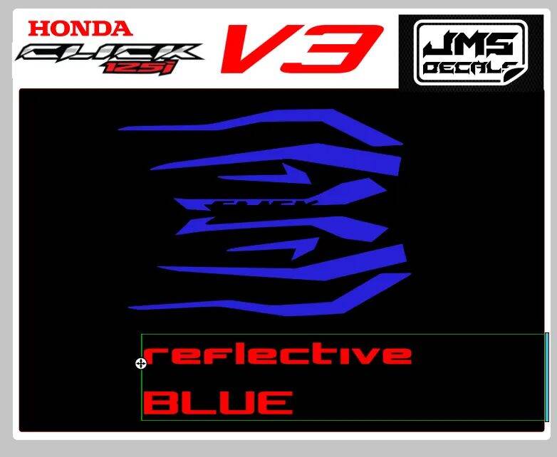 honda click v3 cover up decals cutout | Lazada PH