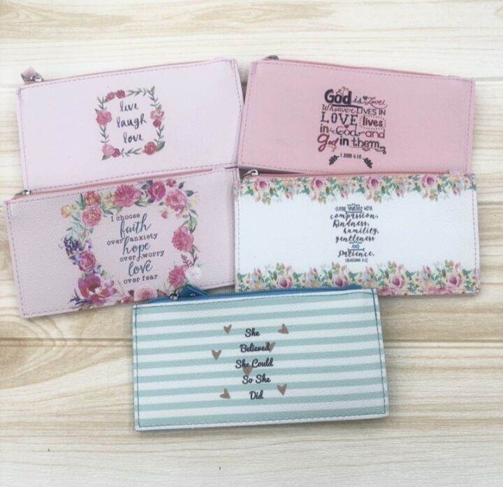 Wallet Triple Compartment Flat Bible Verse wallet | Lazada PH