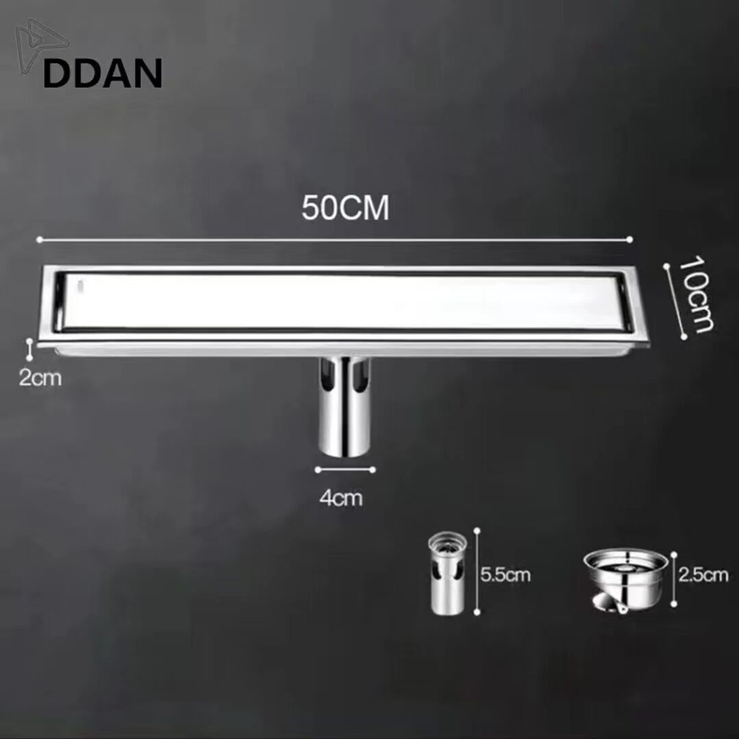 Floor Drain Stainless Steel 20-60CM Rectangle Long Floor Drain With ...