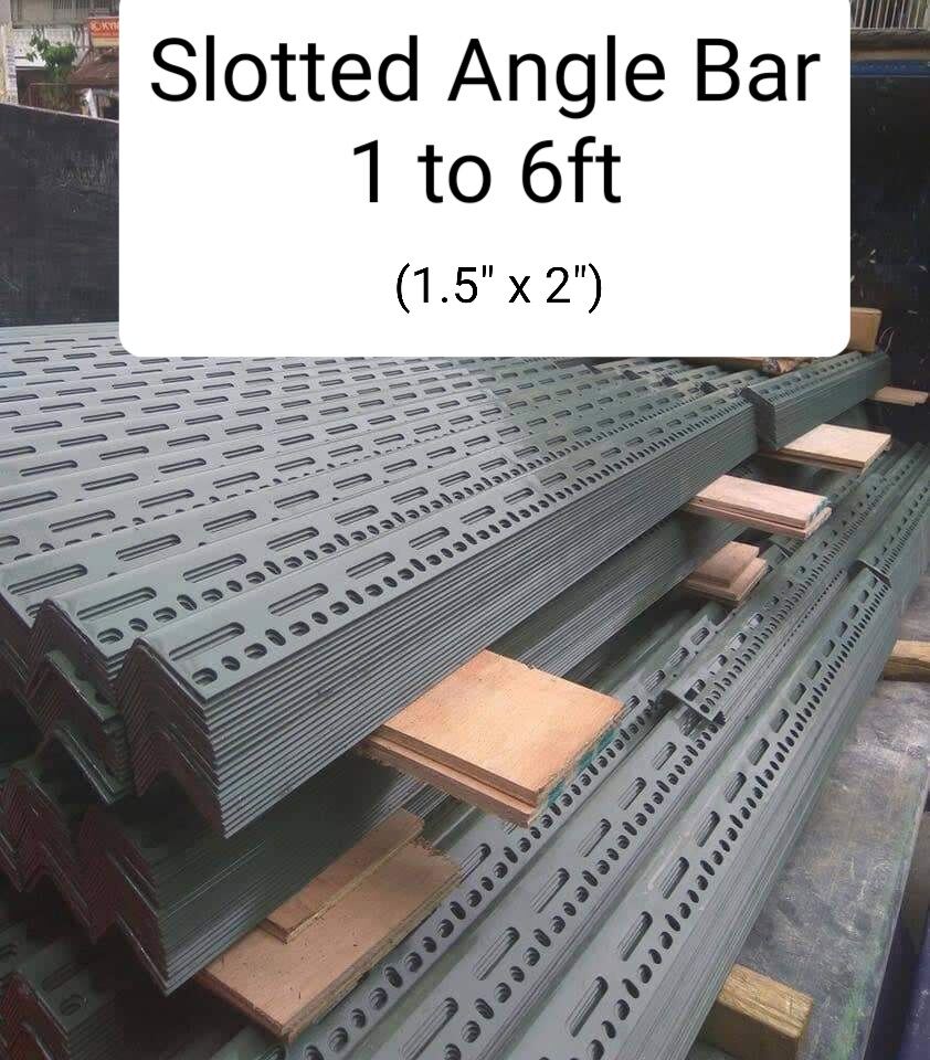 Gray Slotted Angle Bars 1.5" x 2" - 1ft to 6ft | Lazada PH