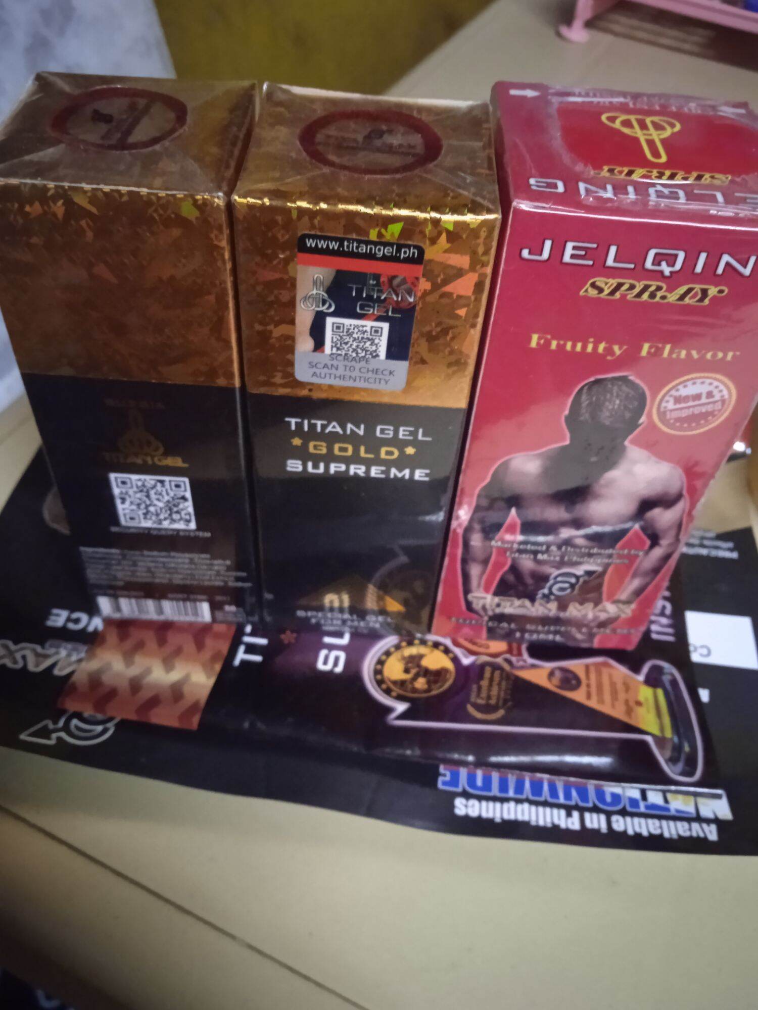 2BOX TITAN GOLD SUPREME WITH 1BOX JELQING SPRAY w/ Soap Inside ORIGINAL ...