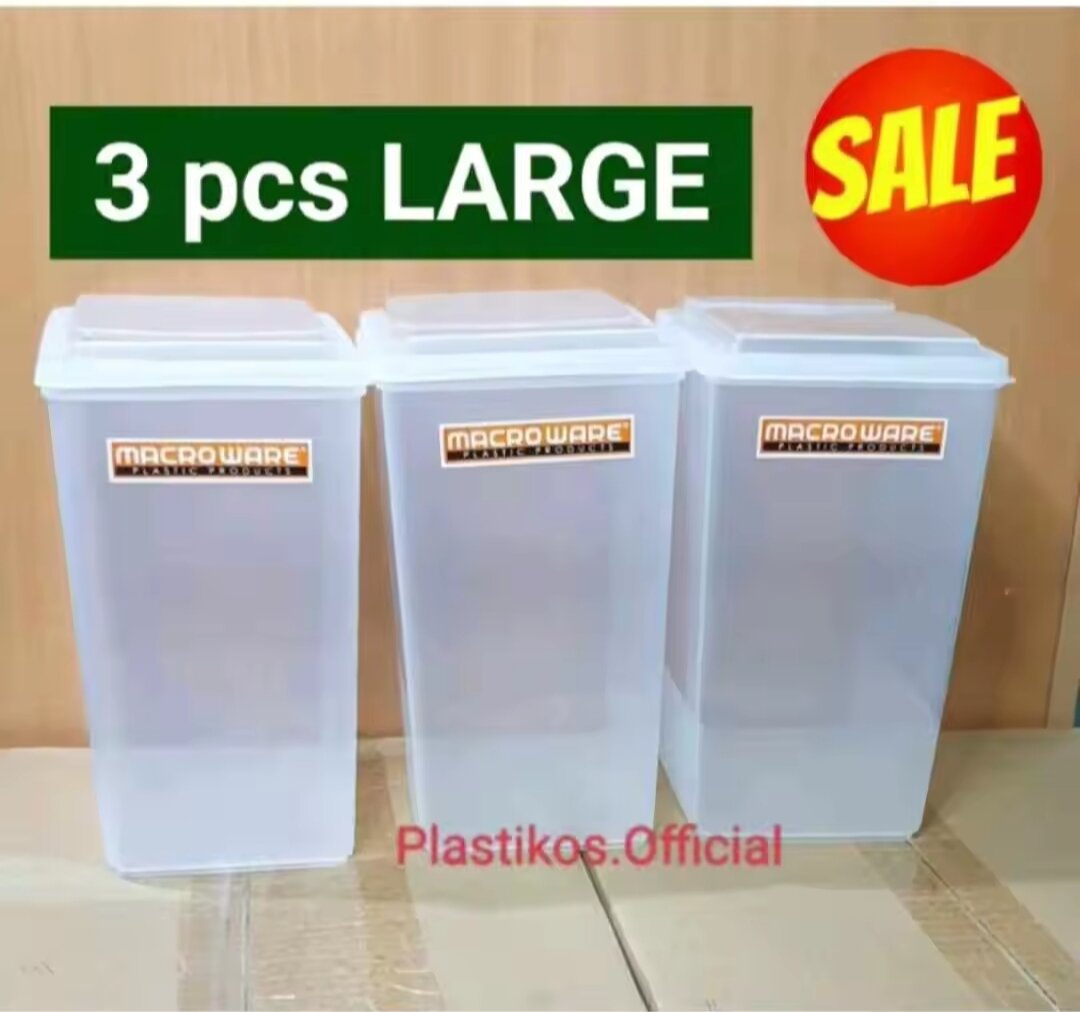 3 PCS CLEAR FOOD PLASTIC STORAGE CONTAINER MILK TEA POWDER CEREAL HALO ...