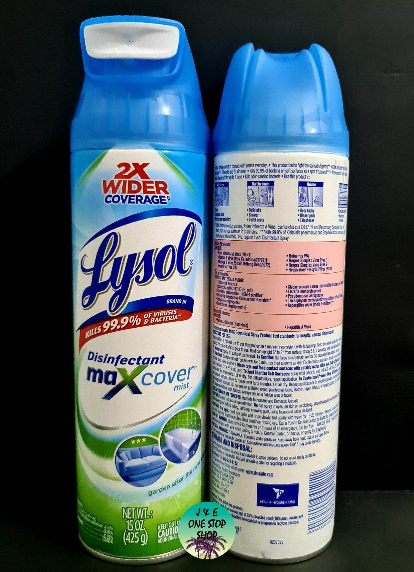 Lysol Disinfectant Max Cover Mist, Garden after the Rain Scent, 425g ...