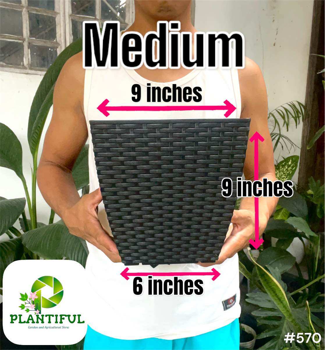 Square Ratan Pots | Aesthetic Design | Design like a true ratan weave ...