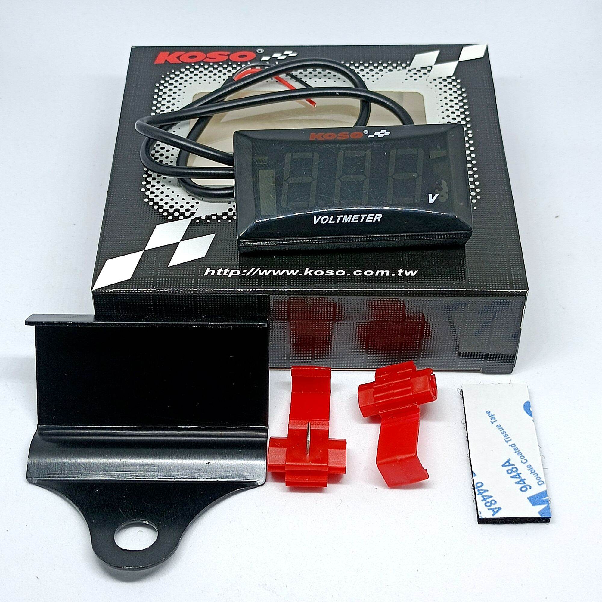 Koso 12V Digital Voltmeter for Motorcycles - Easy to Install | Lazada PH