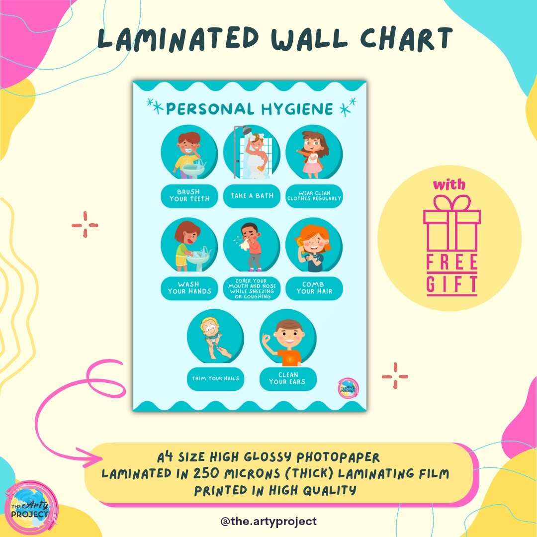PERSONAL HYGIENE LAMINATED WALL CHART A4 | Lazada PH