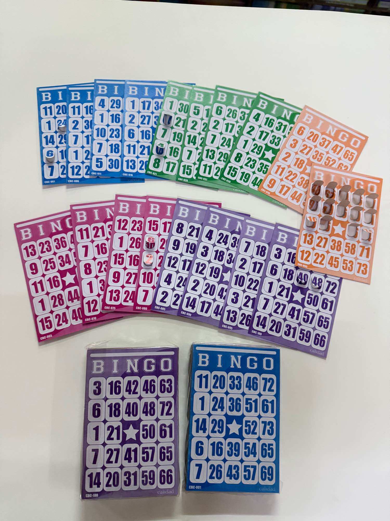 Bingo Cards With Flip Sold by 100’s & 50’s per pack Series 100 to 800 ...