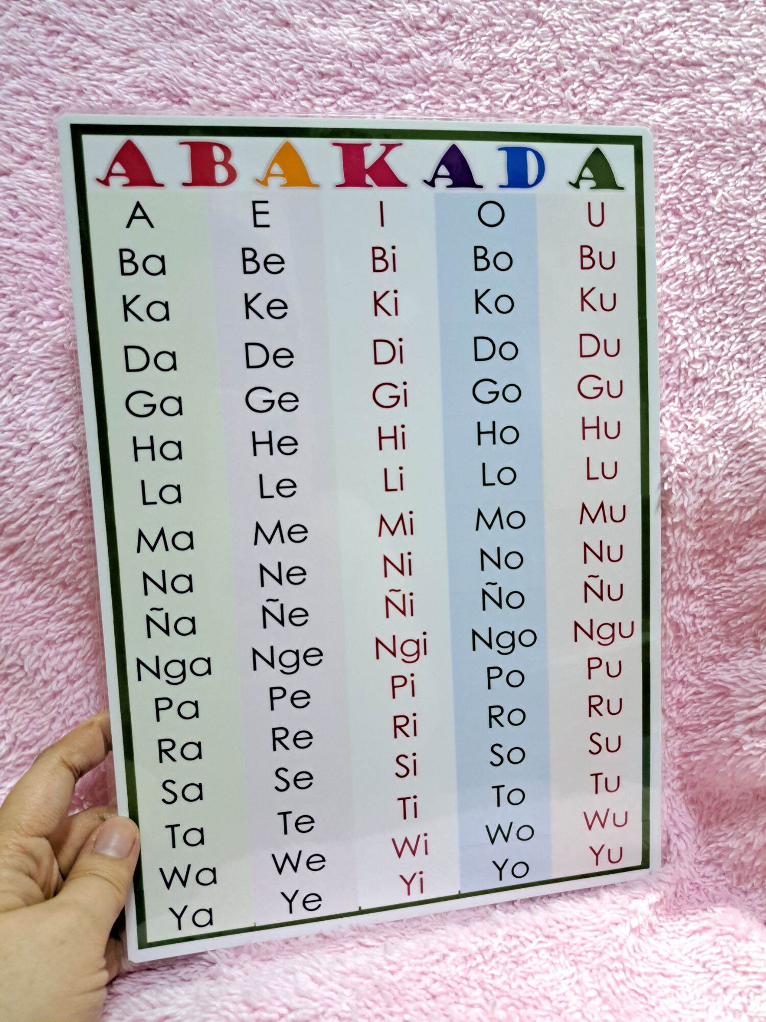 Tagalog Reading Charts A4 size laminated | Lazada PH