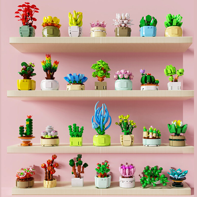 Compatible with Lego Eternal Flower Cactus Succulent Bouquet Potted ...