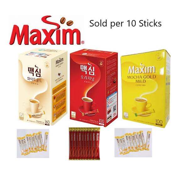 Maxim Original Coffee 10 Sticks ( Korean Maxim Original Coffee Mix 12g ...
