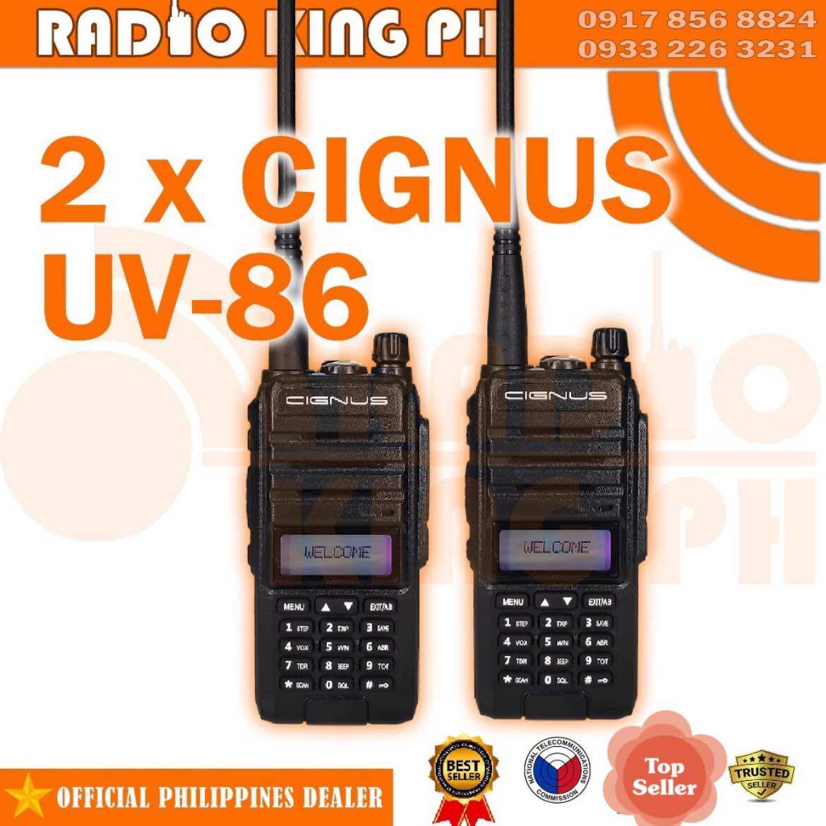 FREE SHIPPING - BUY 2 Promo CIGNUS UV86. Dual Band Walkie Talkie Radio ...