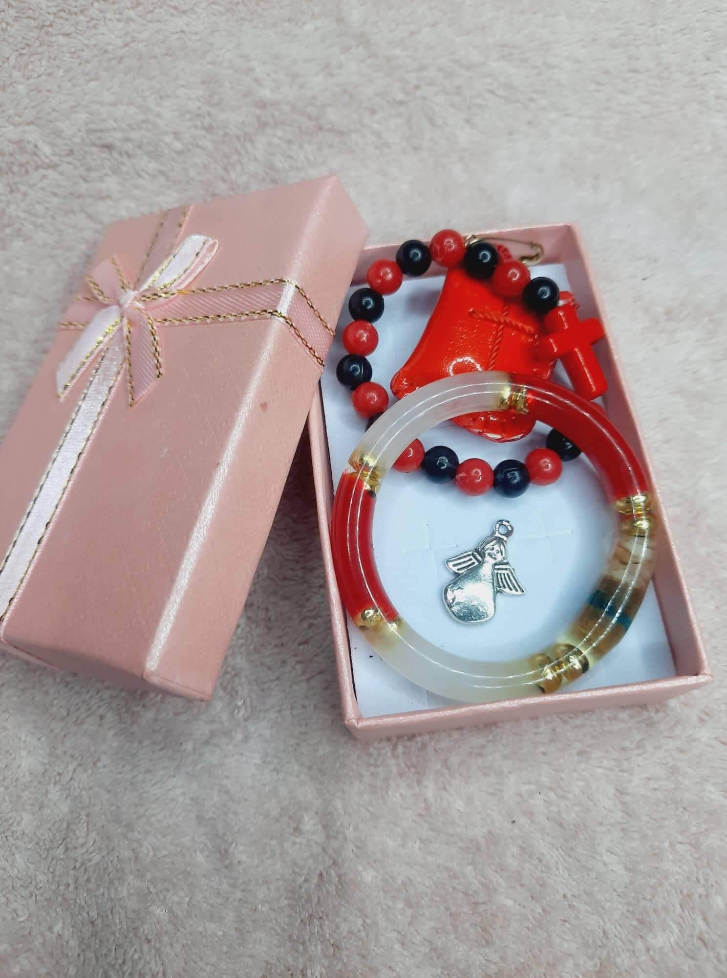 Bangles w/Angel pendant and kalmen KONTRA Usog | Anti Usog for Baby ...