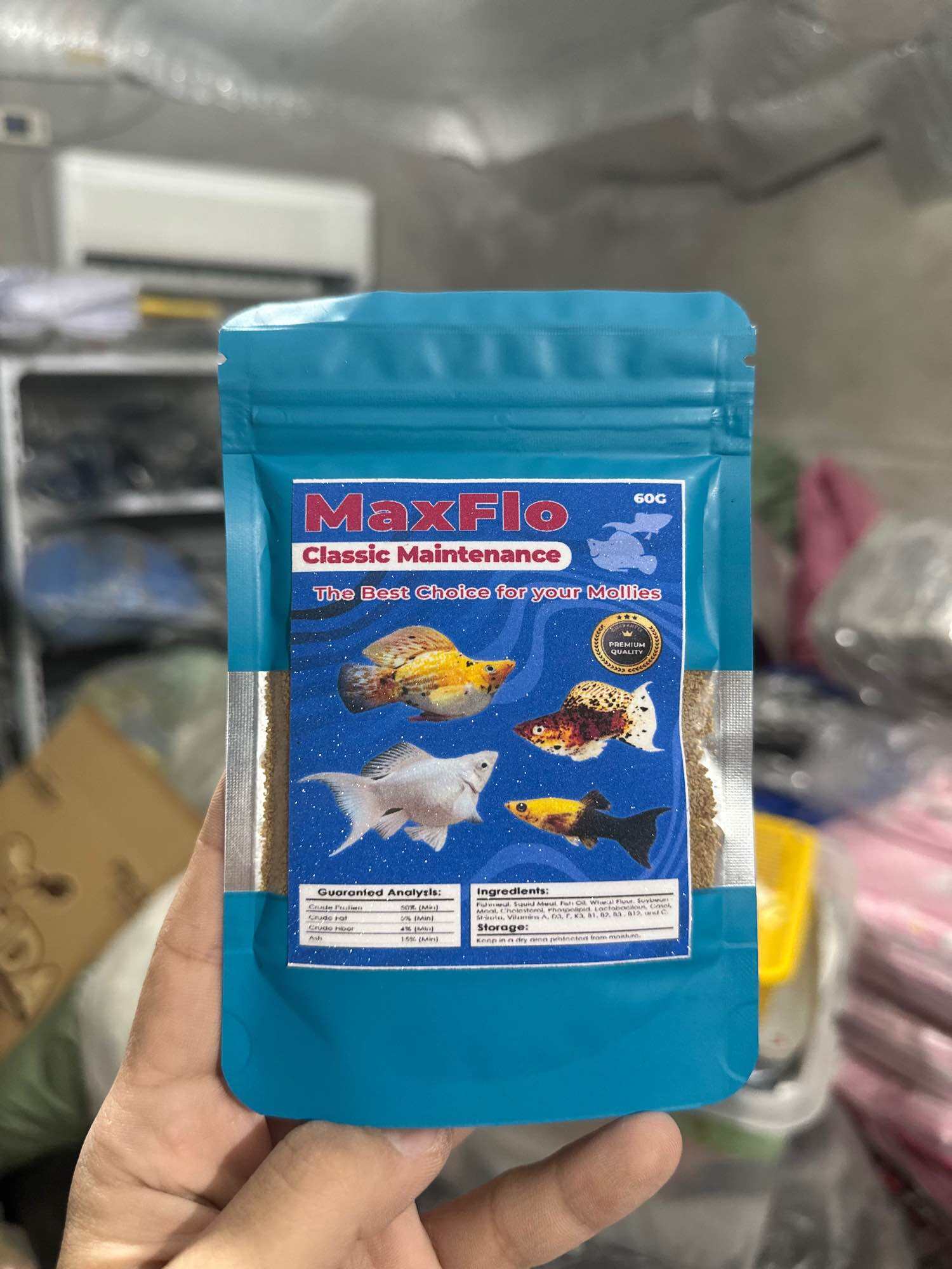 Maxflo Mollies molly fish food Black Soldier Fly Mixture - High Protein ...