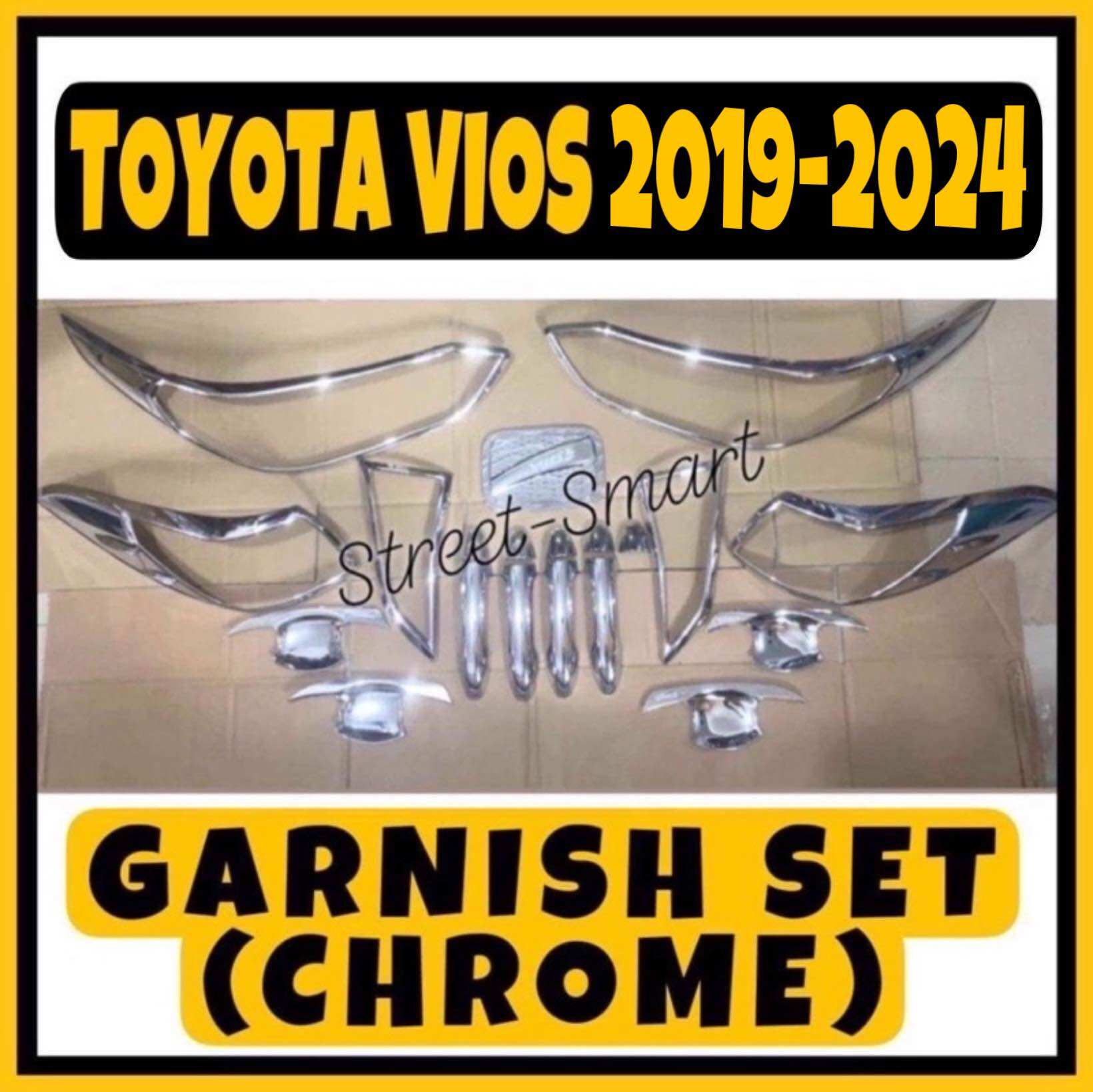 TOYOTA VIOS 2019-2024 GARNISH SET (CHROME) | Lazada PH