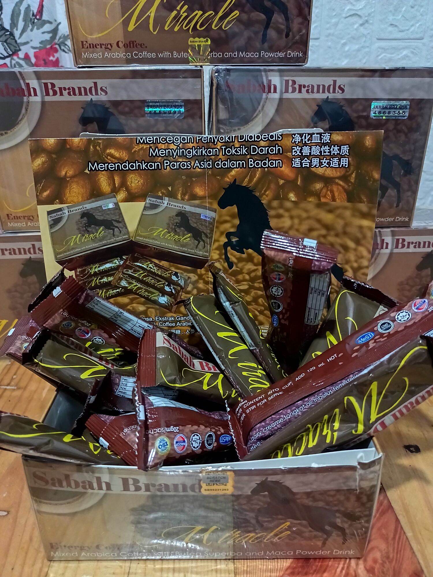 Sabah miracle coffee for men 20sachets per box legit | Lazada PH
