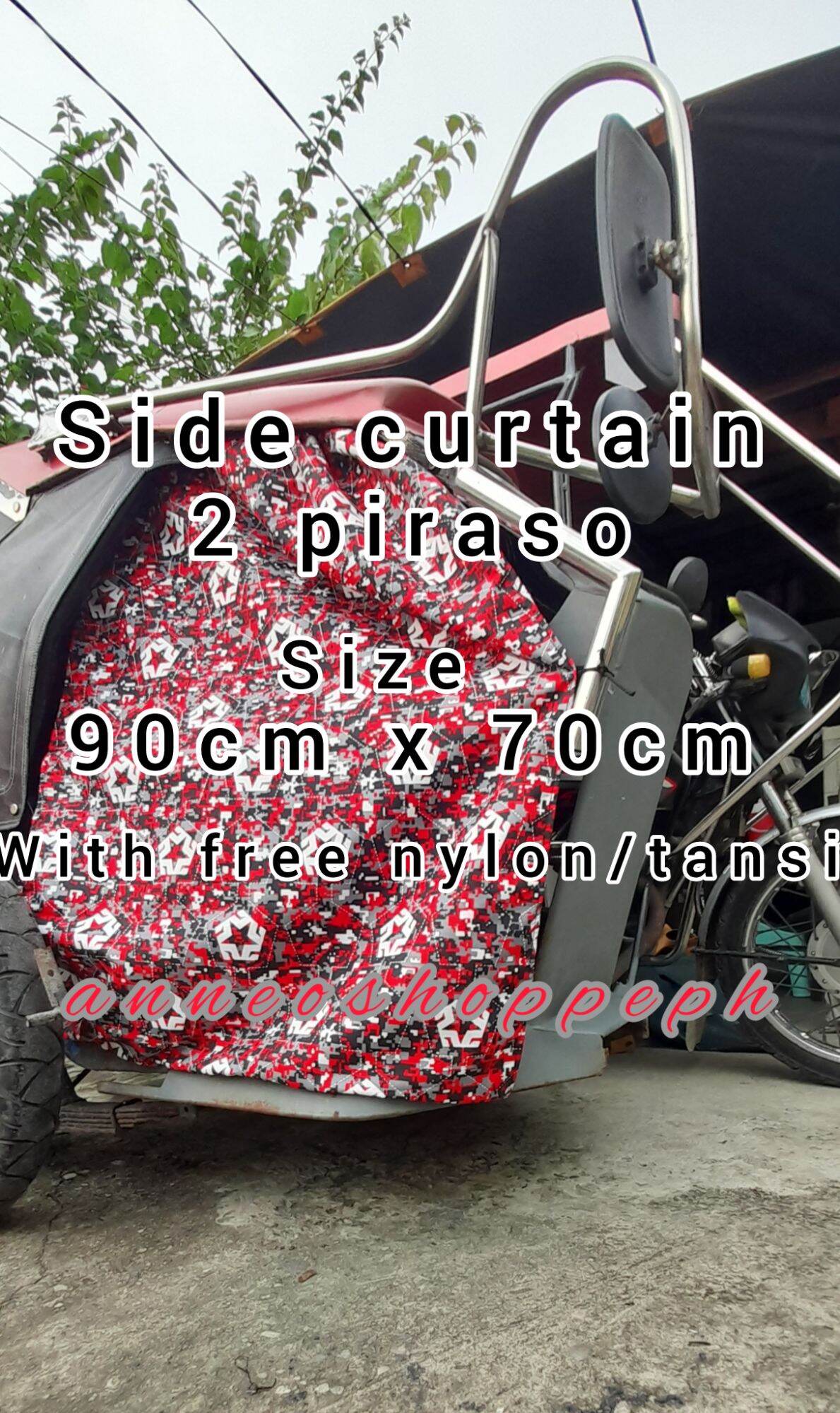 Side curtain for tricycle sun and rain cover (red trival) | Lazada PH