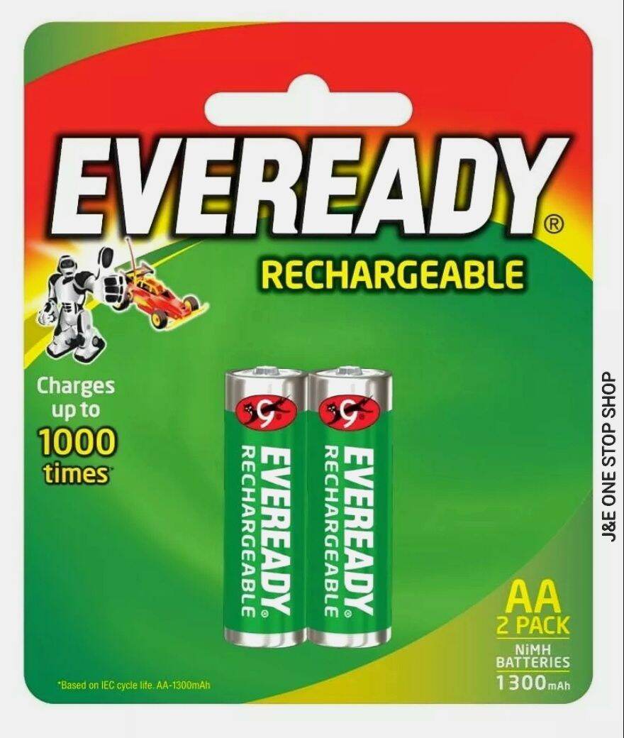 Eveready Rechargeable AA 2 Batteries | Lazada PH