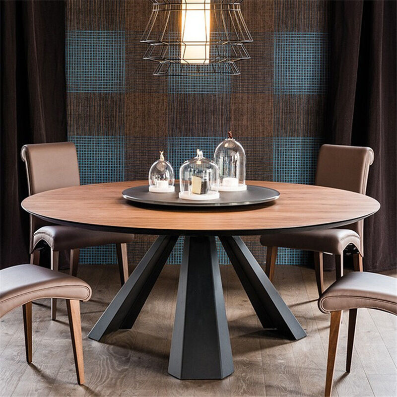 American-Style Solid Wood round Dining Table Hotel Restaurant 8/10/12 ...
