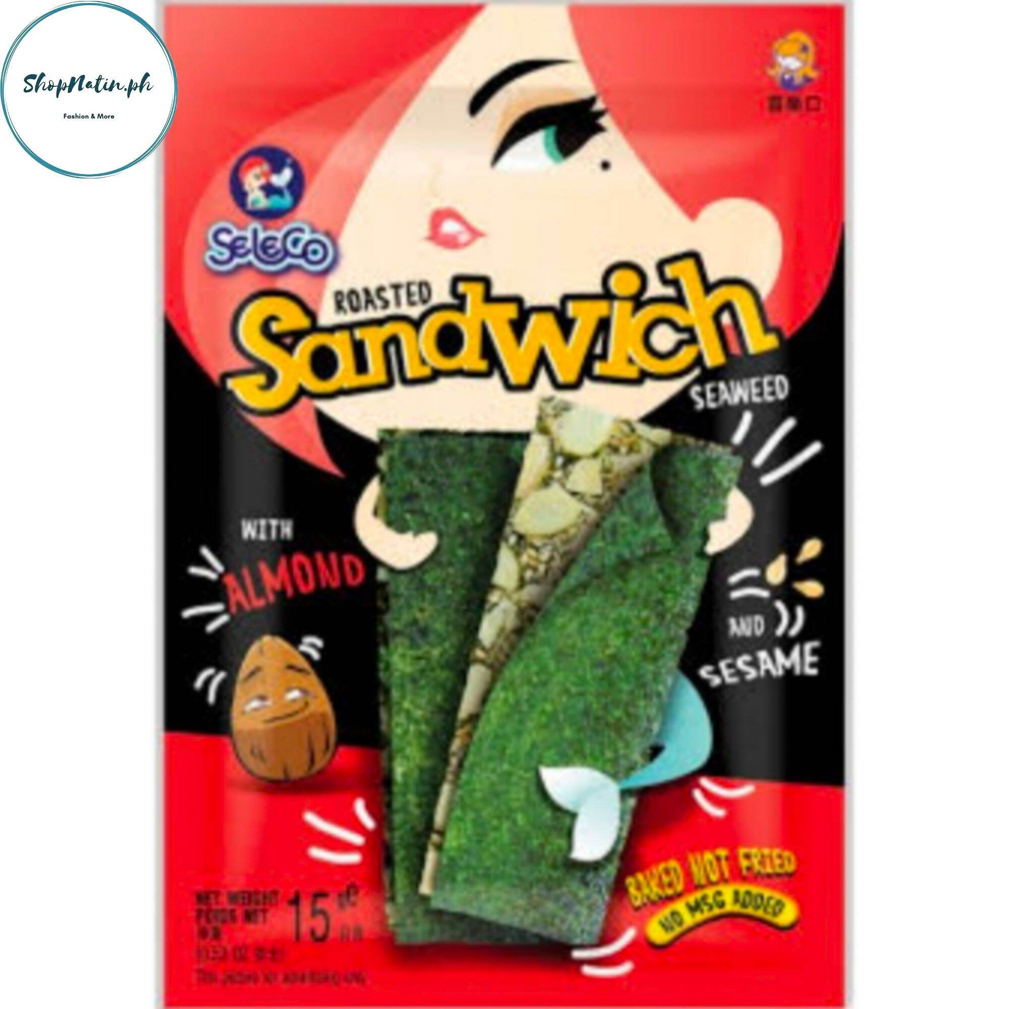 Seleco Sandwich Seaweed Almond and Sesame Pumpkin Seed Baked not Fried ...