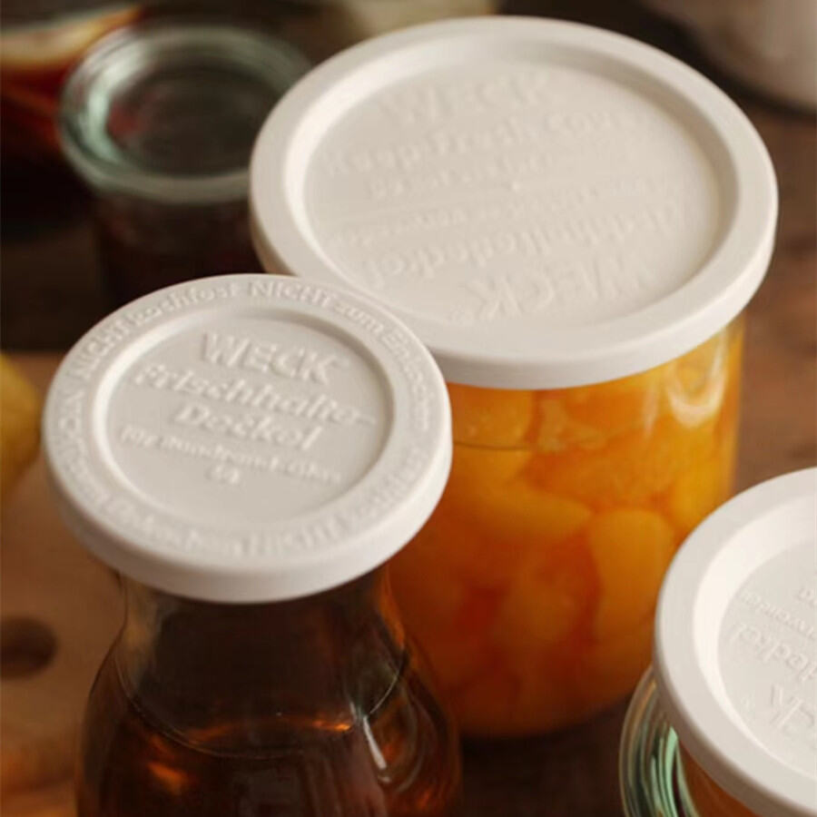 German Weck Glass Jar Special Accessories White Plastic Sealed Cover 6cm/8cm/10cm Fit Weck ...