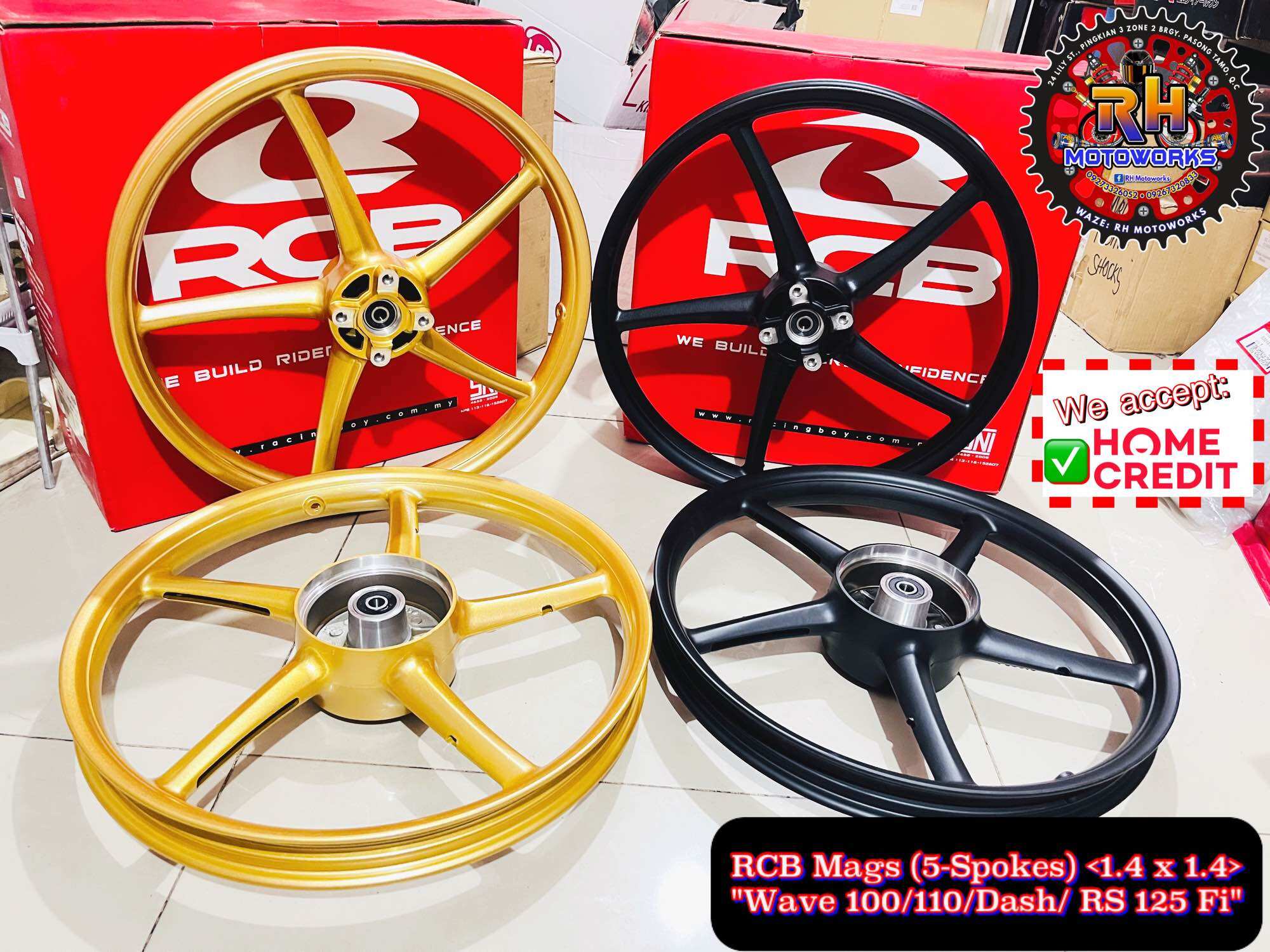 RCB Mags for Honda Wave 100/100/Dash/RS 125 Fi (5 Spokes) | Lazada PH