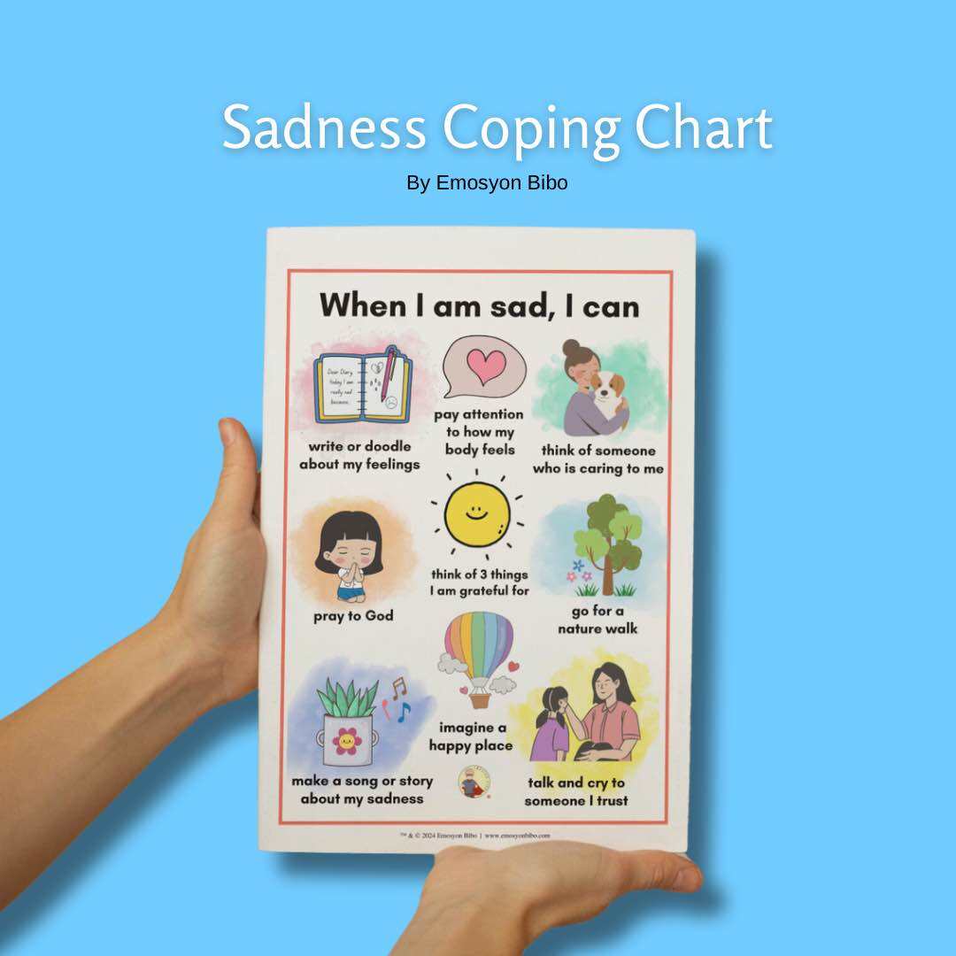 Sadness Emotion Regulation, Feeling Coping Chart by Emosyon Bibo - Kids ...