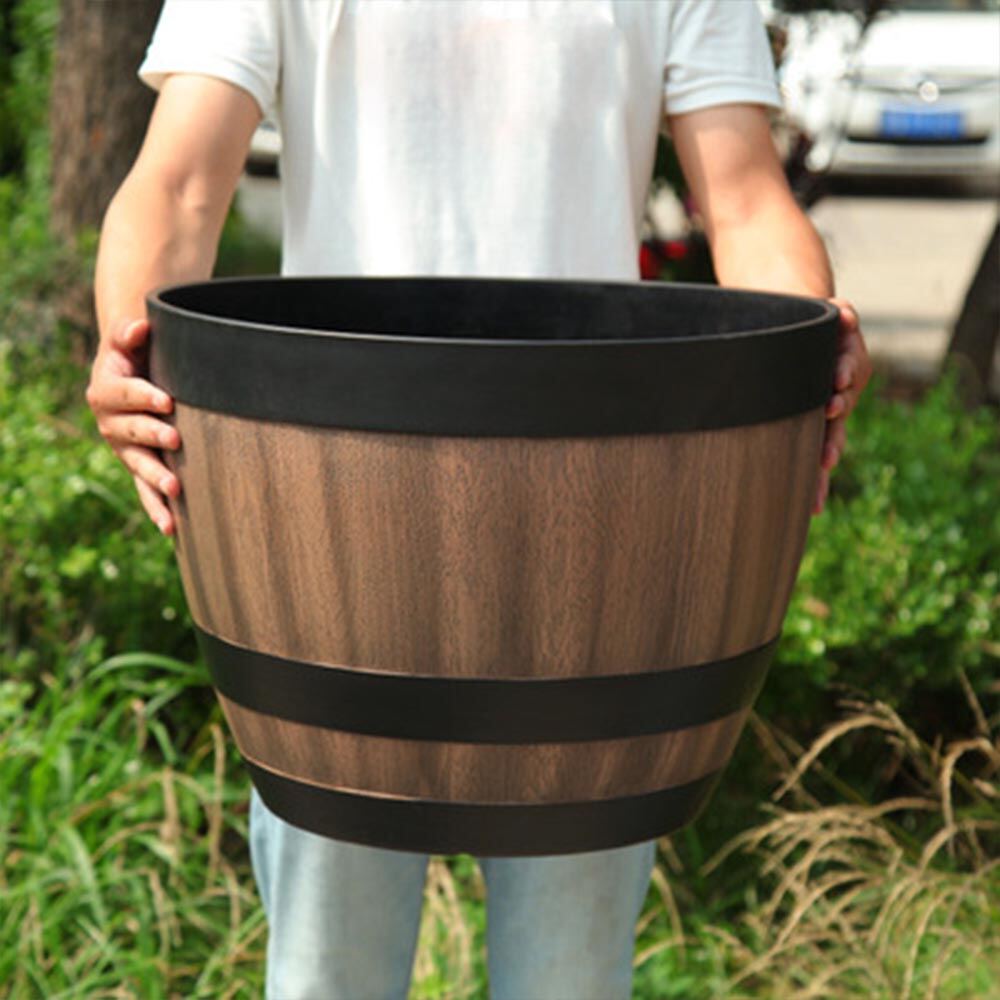 Bucket-liked Flower Pot Large Capacity Retro Planter For Home And ...