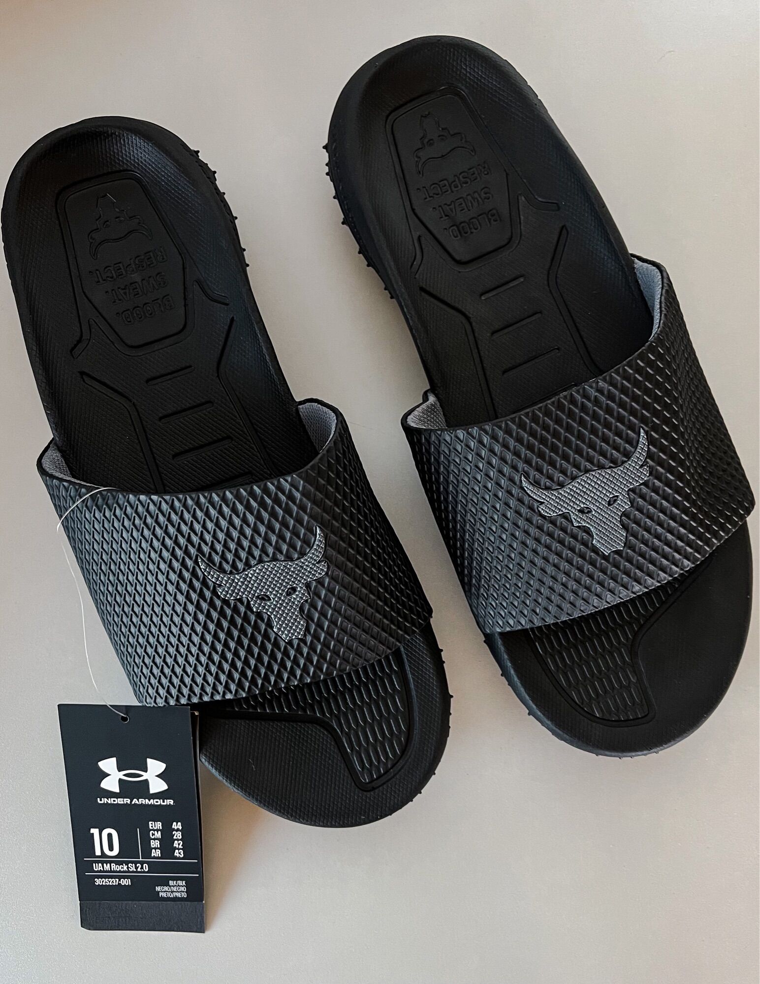 Authentic UA Men’s Project Rock Slides Sandals | US 10 / EUR 44 | Lazada PH