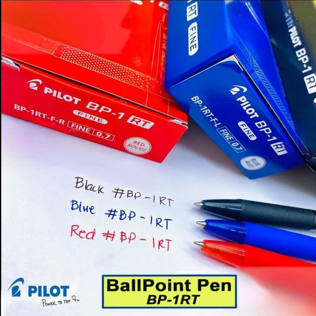 Euri&Hana Shop Pilot BP-1 RT BALLPOINT PEN 12Pcs/Box BLACK/RED/BLUE ...