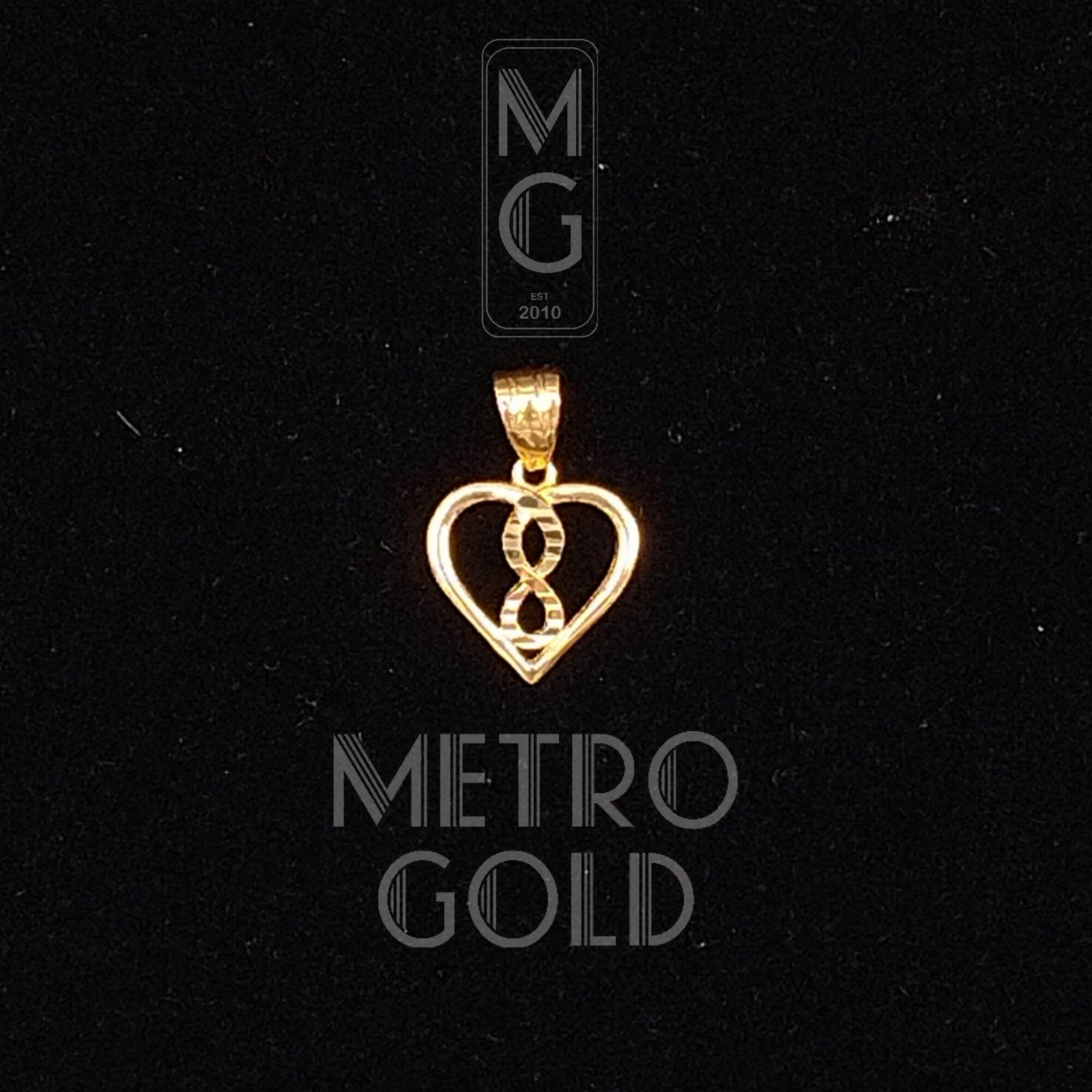 18K Saudi Gold Heart with Infinity Inside | Lazada PH