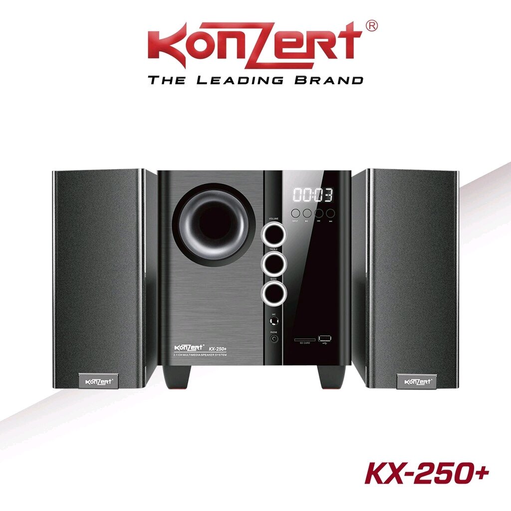 Konzert KX-250+ 2.1ch Multimedia Speaker with Bluetooth ( 2500 watts ...