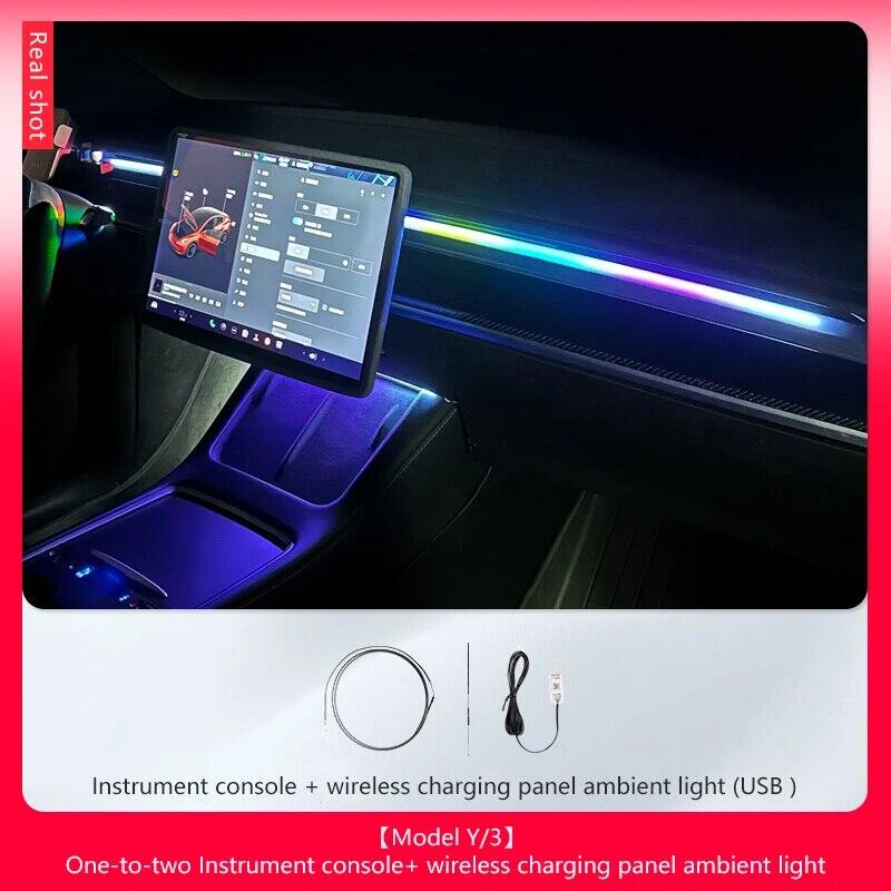 Model Y 3 Highland RGB Ambient Light Kit Dashboard Center Console ...