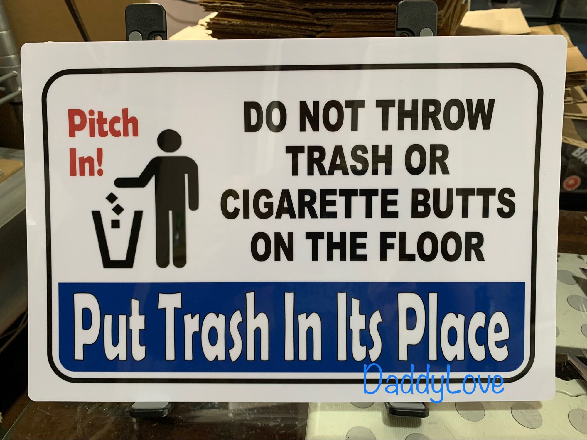 PUT TRASH IN ITS PLACE PVC Signage 7.8x11 inches | Lazada PH