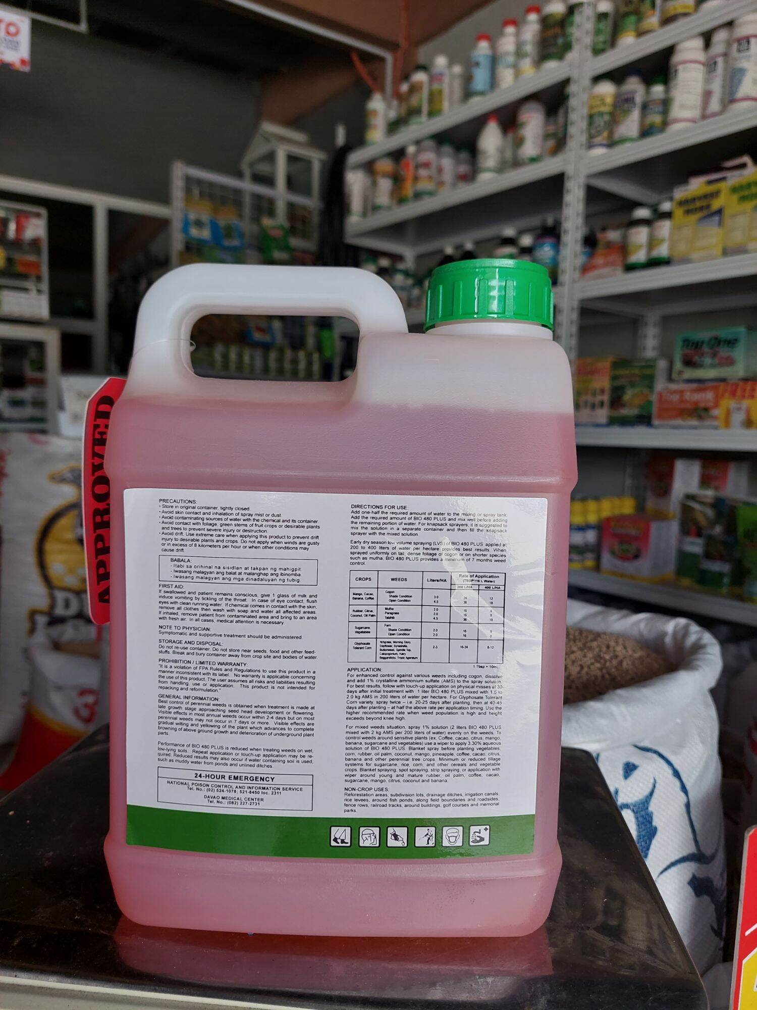 BIO 480 PLUS Broad Spectrum Herbicide Glyphosate - AGRISOLUTIINS- (1 ...
